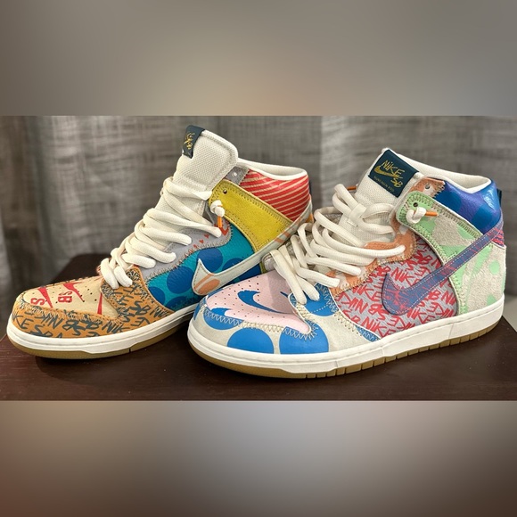 Nike | Shoes | Nike Sb Dunk High Thomas Campbell What The Dunk Toebox ...